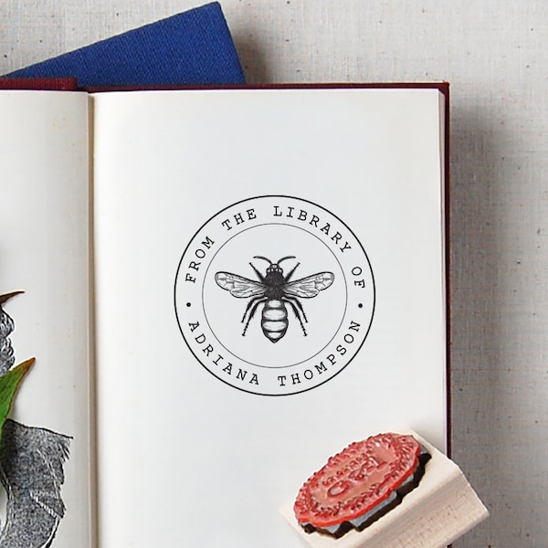 Library Stamp - Etsy