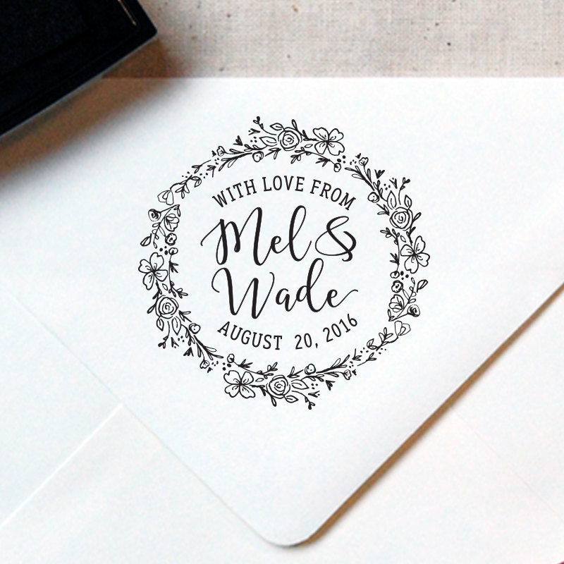 Monogram Stamp 17 Wooden or Self-Inking Calligraphy | Etsy