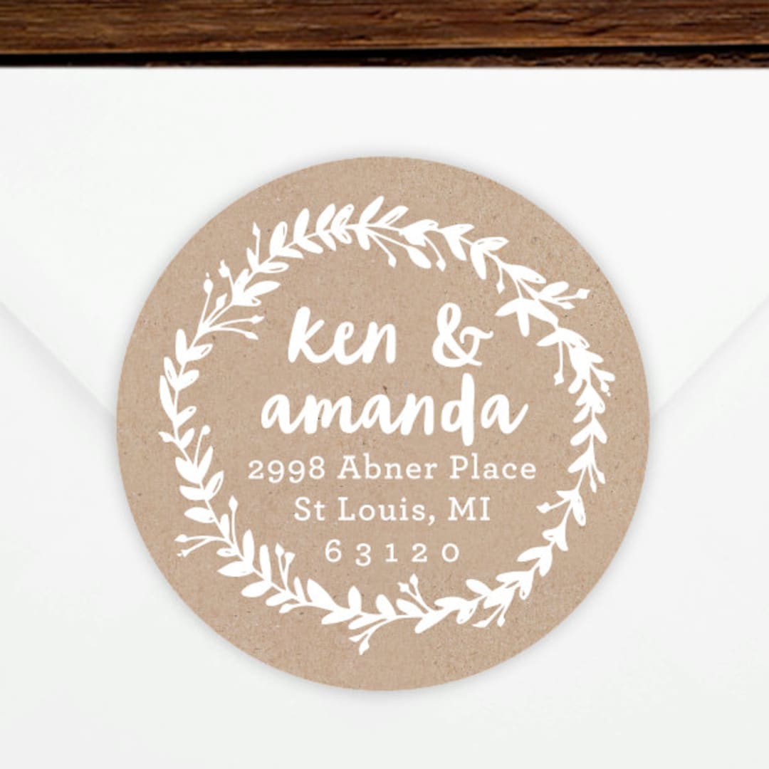 Return Address Sticker #7 - Personalized - Gift, Wedding, Save the Date ...