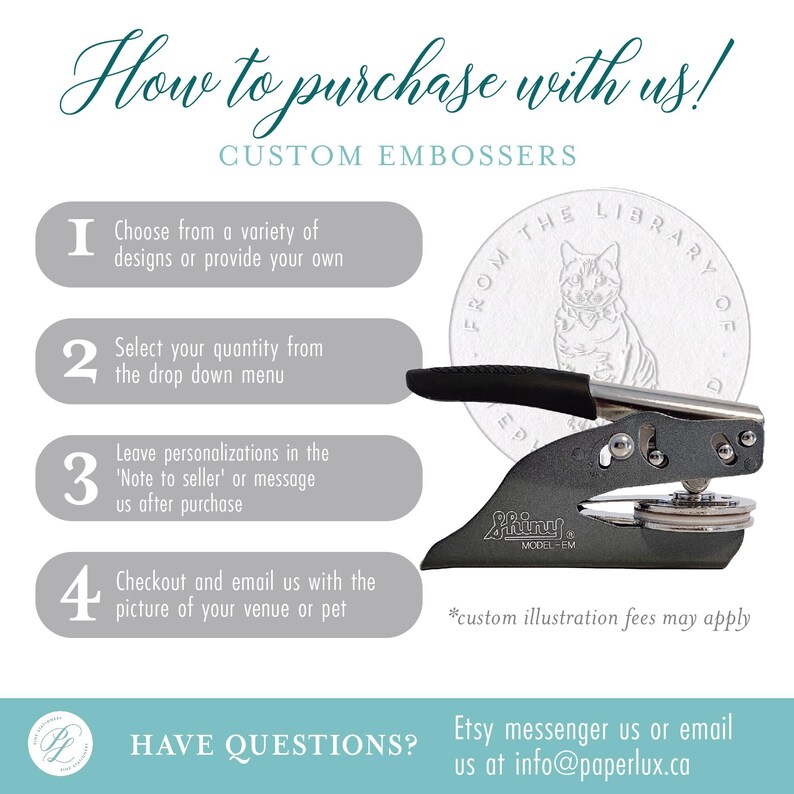 Library Embosser #35 - Personalized - Custom Gift, Embossing, Book ...