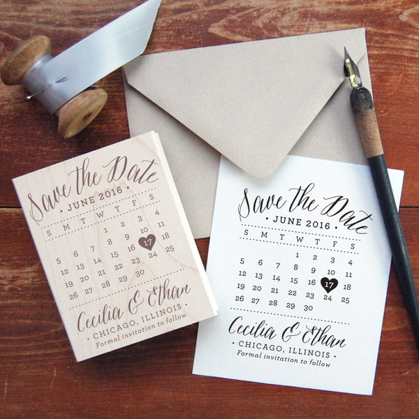 Calendar Stamp - Etsy