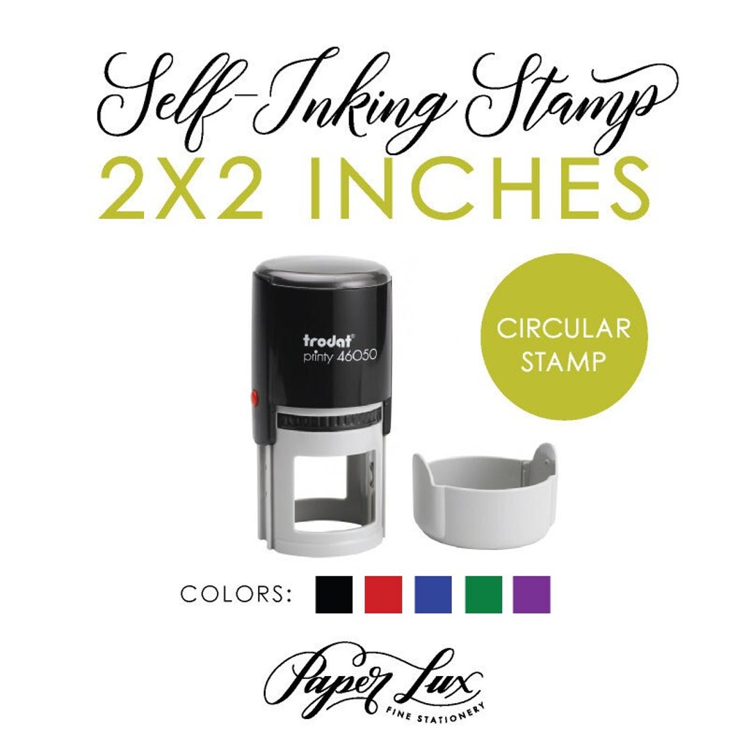 Custom Self-inking Stamp - 2x2 Inches - Circular Logo Stamp, Wedding Stamp, Business Stamp - Etsy