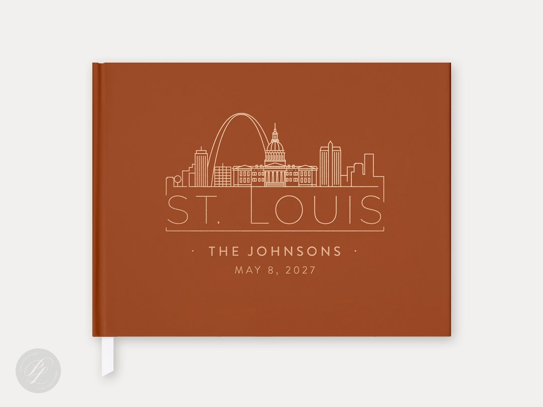 Foil City Skyline Wedding Guest Book: Custom Hardcover - Etsy