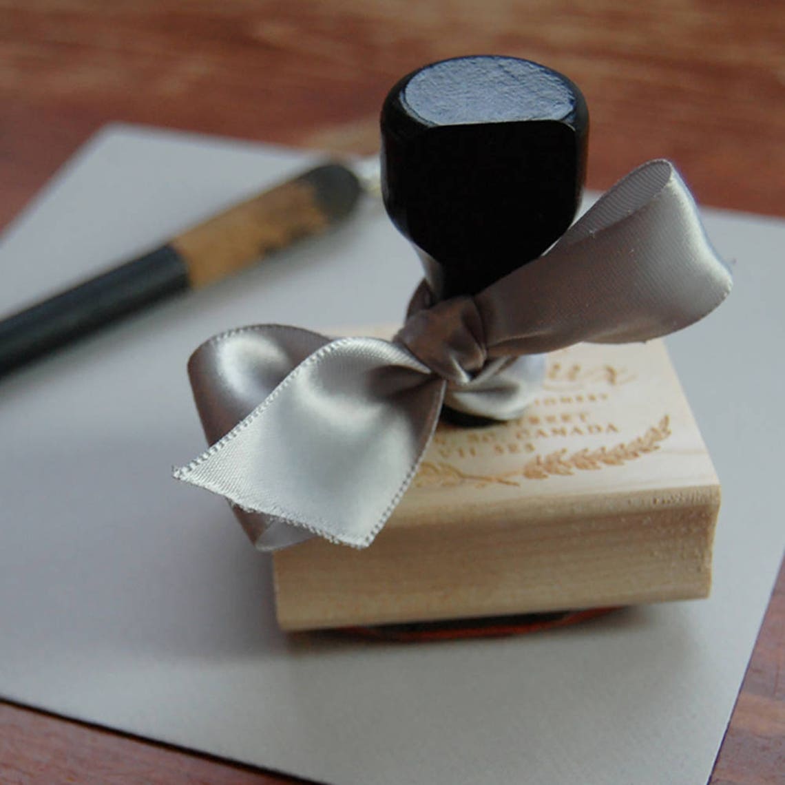 Custom Rubber Stamp - 4x4 Inches - Logo Stamp, Wedding Stamp, Business ...