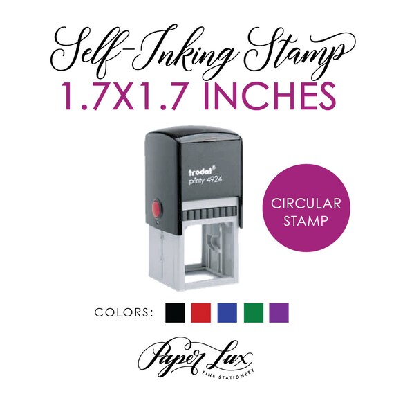 Custom Self-inking Stamp 1.7x1.7 Inches Circular Logo | Etsy