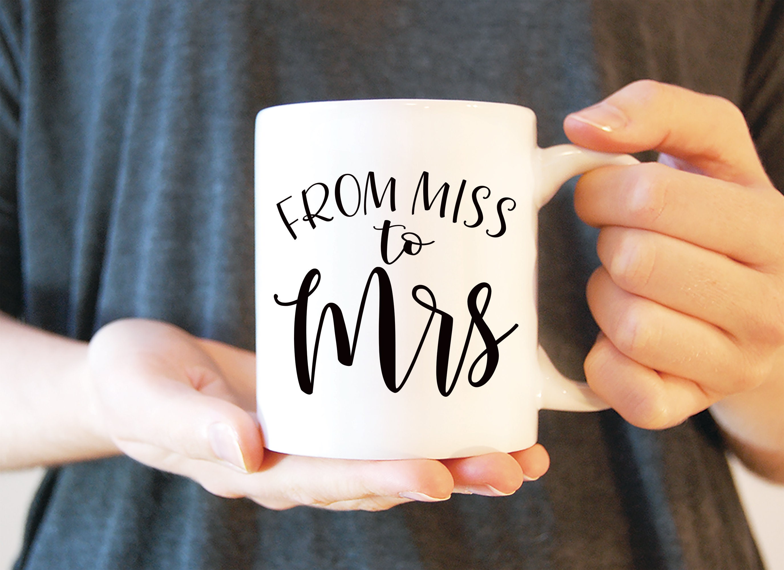 Coffee Mug 34 From Miss to Mrs Mrs Mug White Ceramic | Etsy