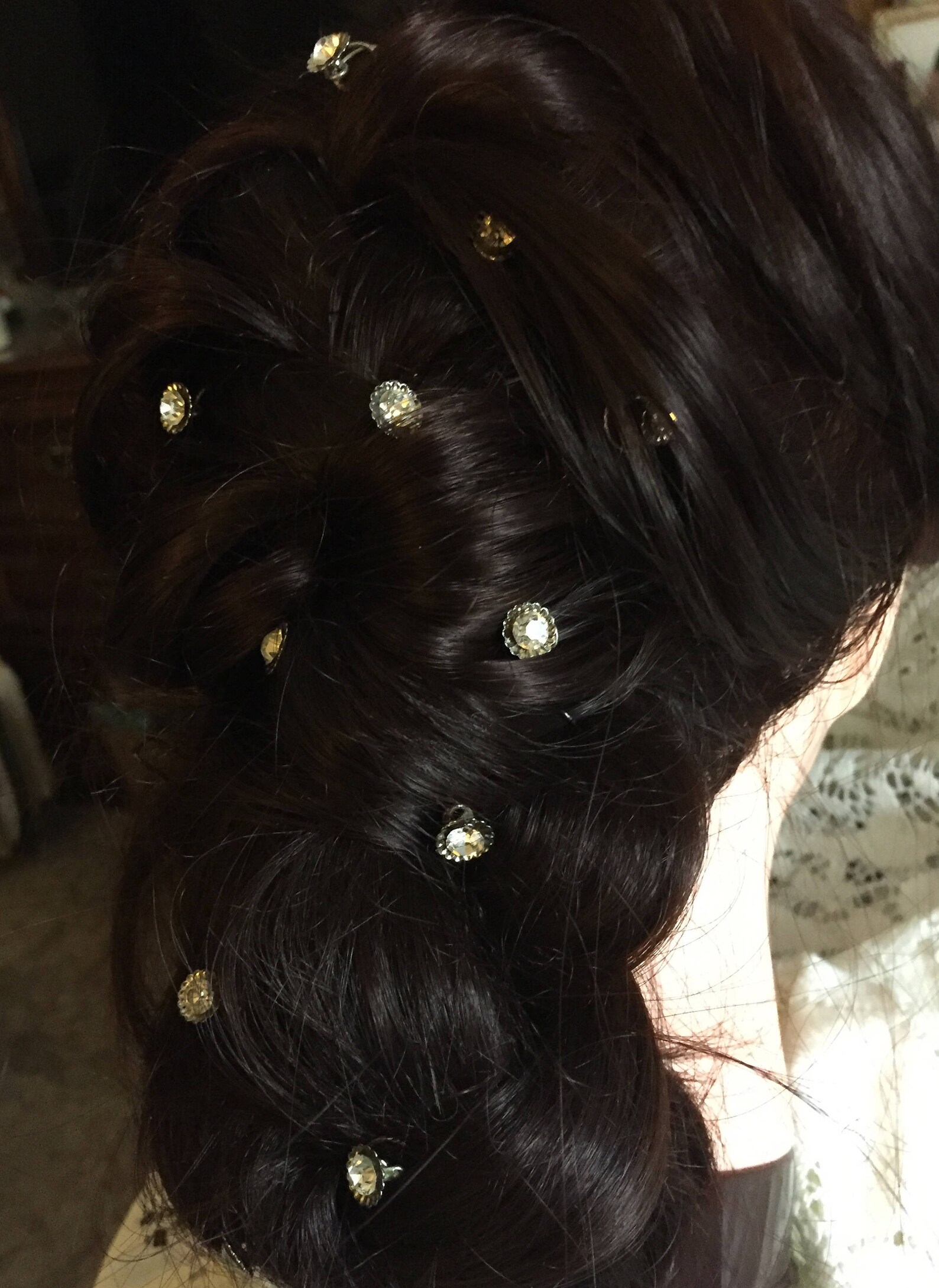 Hair Pins -sparkling Screw Cage With a Diamond Rhinestone Center ( Set ...