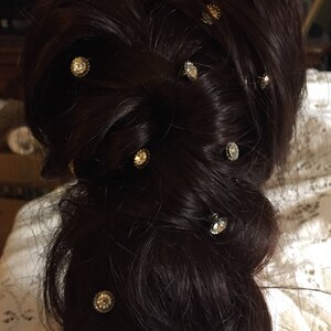 Hair Pins -sparkling Screw Cage With a Diamond Rhinestone Center ( Set ...
