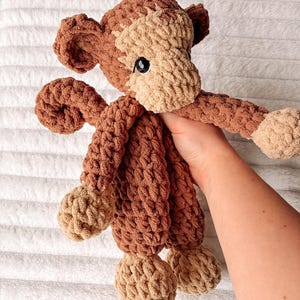 Punch the Monkey Crochet Snuggler Pattern - NO SEW Amigurumi Monkey ...