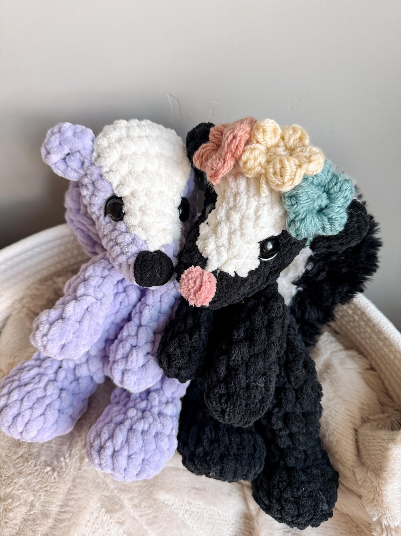 Skunk Crochet Pattern Digital Download Pdf Tutorial Beginner Friendly ...