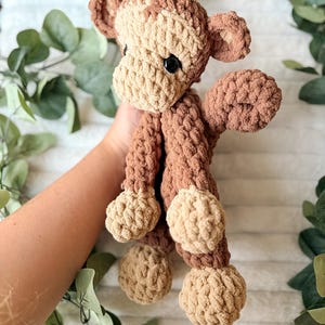 Punch the Monkey Crochet Snuggler Pattern - NO SEW Amigurumi Monkey ...