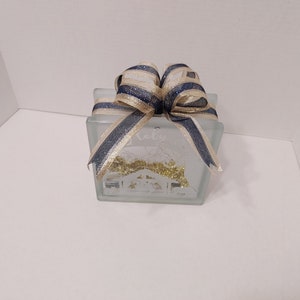 Light up String Light Glass Block Nativity Scene, Holy Night Home Decor ...