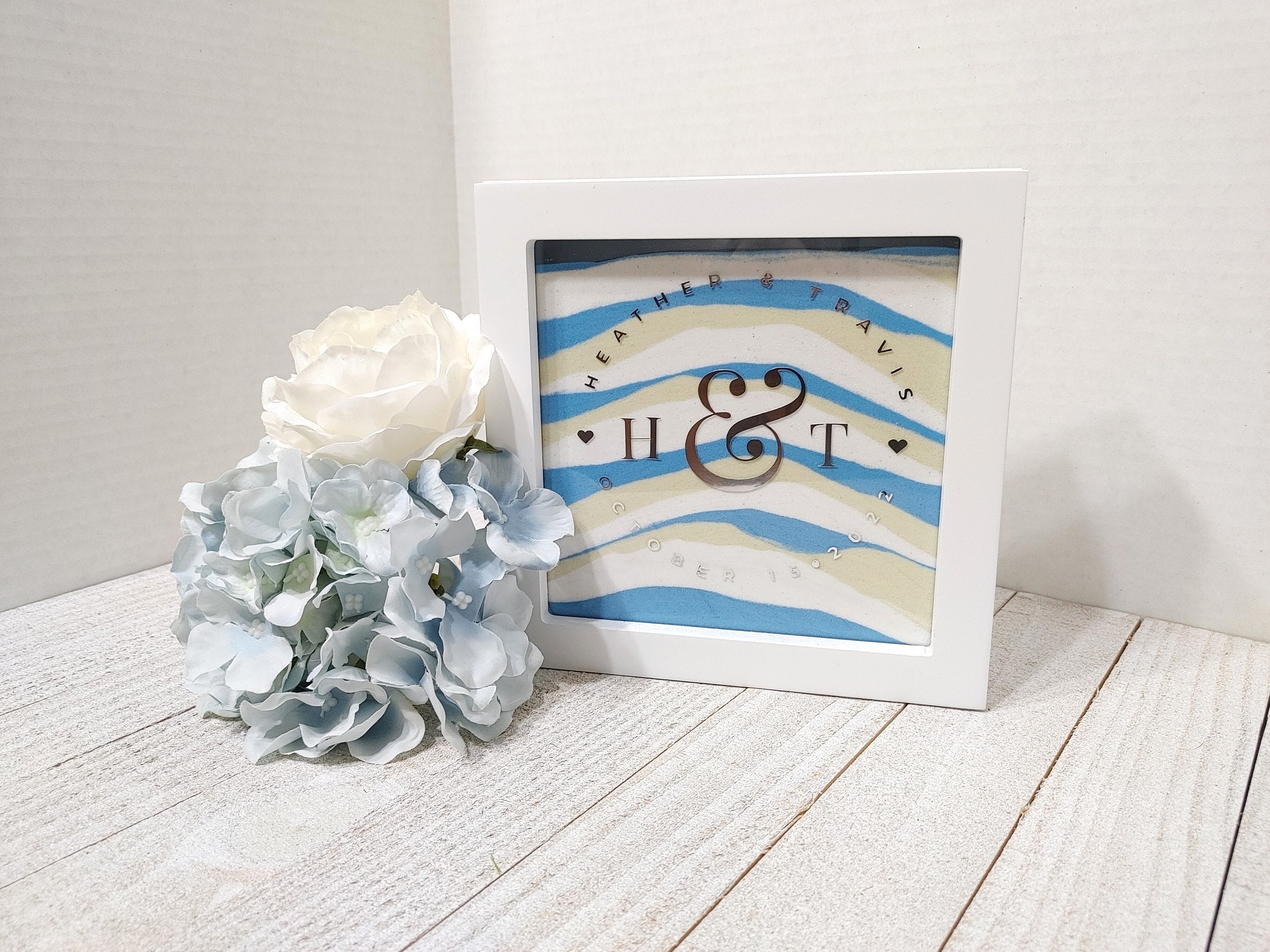 Customizable Wedding Sand Ceremony Keepsake Box Flip Top and - Etsy