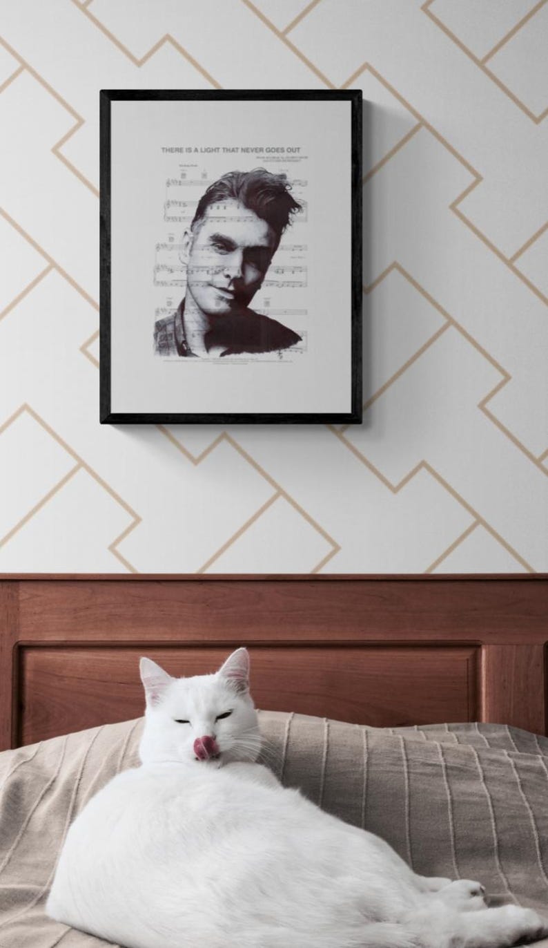 Morrissey Print: Ballpoint Pen Drawing on Sheet Music - A3 Mounted - Etsy