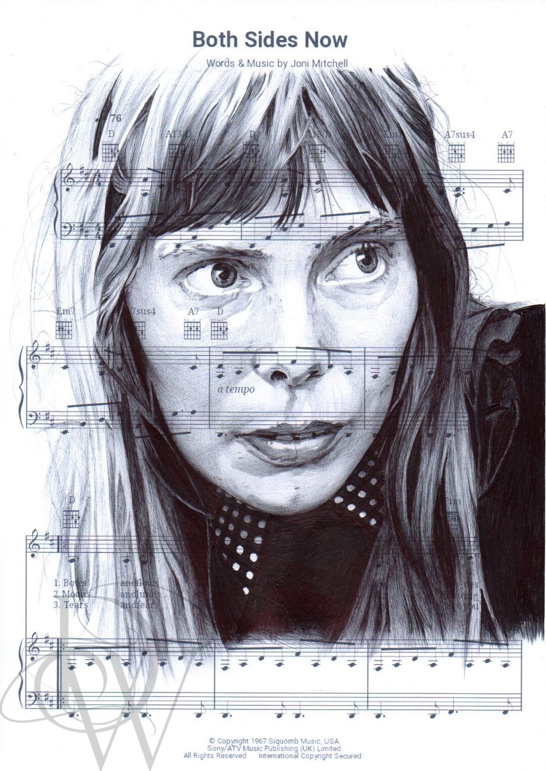 Joni Mitchell A4 Print - Etsy