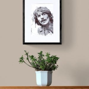 George Harrison Print A4 Mounted - Etsy