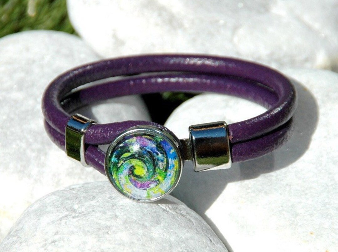 Snap Jewelry Bracelets Ginger Snaps Jewelry Purple Leather Snap ...