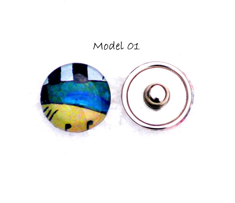Abstract Art Snap Button – Interchangeable Charm, 20mm - Etsy
