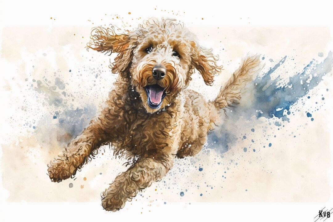 Goldendoodle Watercolor Art Print: Dog Portrait (digital Download) - Etsy