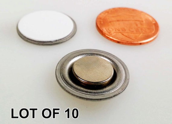Round Magnet With Adhesive for Buttons Name Tags Lapel Pin | Etsy