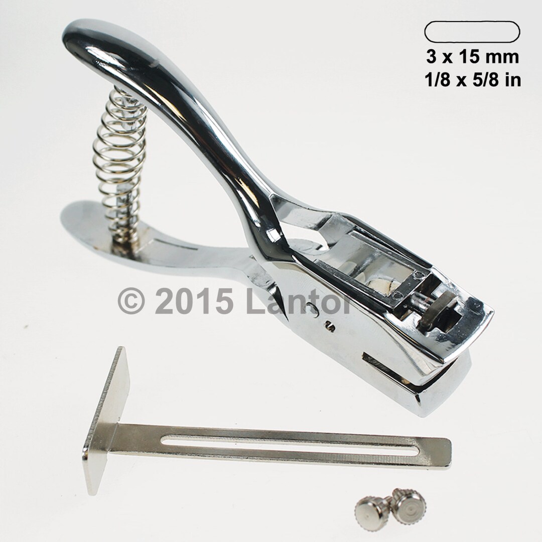 Slot Punch W Guide Adjustable ID Tag Badge PVC Card Puncher 3x15mm TPU ...