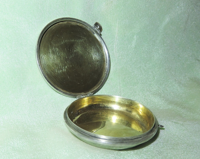 Antique Sterling Silver Holy Communion Host Eucharist Holder Pyx ...