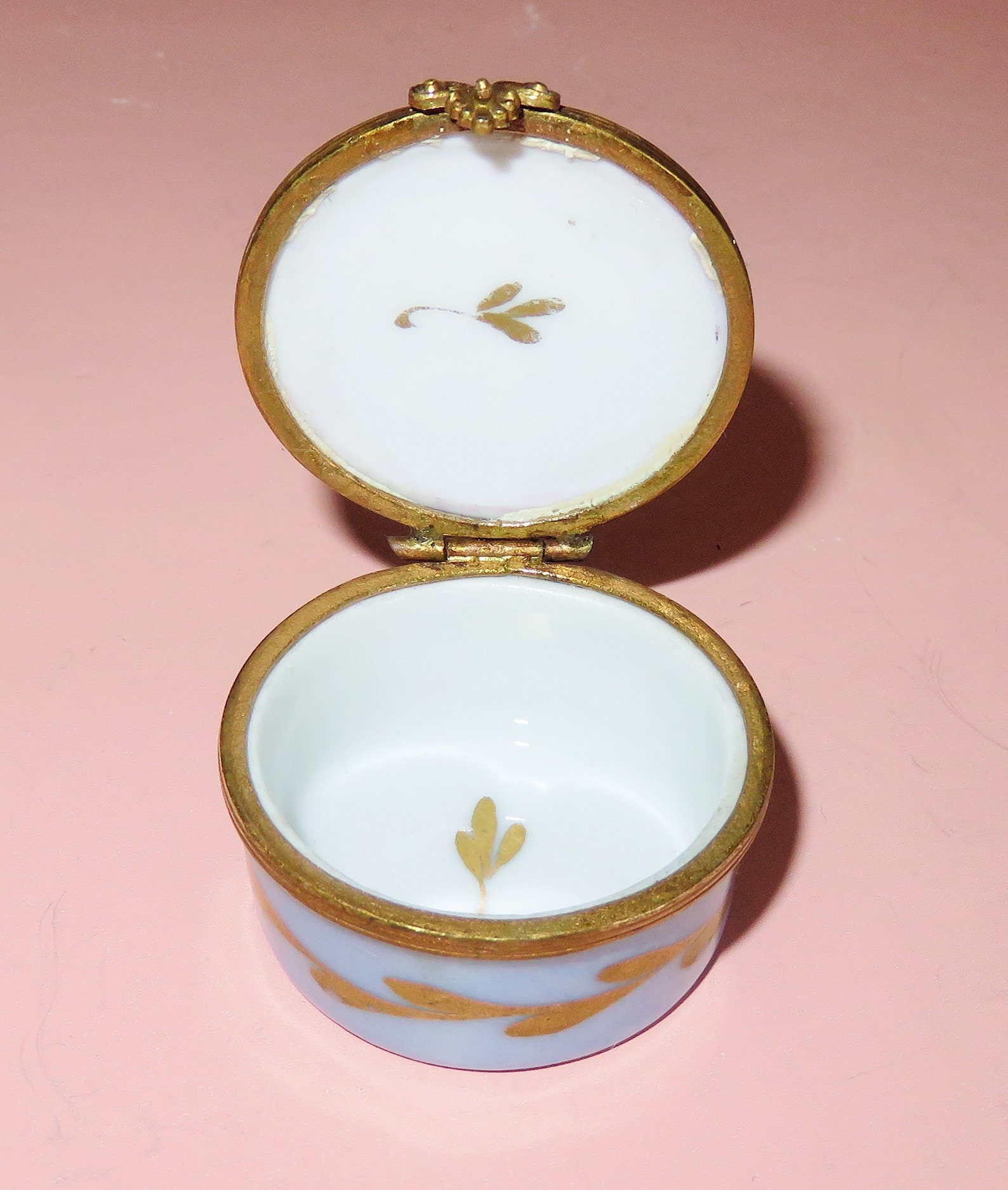 Antique French Porcelain Trinket Box-hand Painted Crossed | Etsy