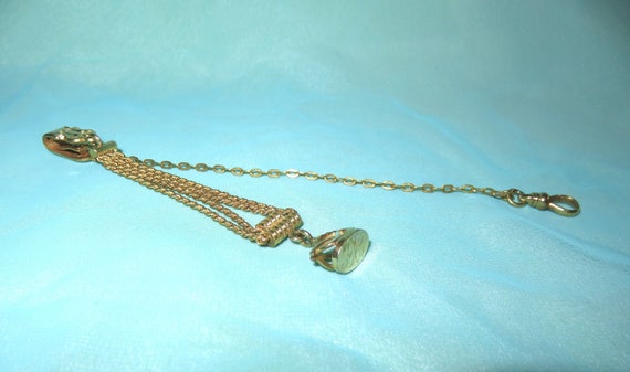 Antique Gold-Filled Watch Chains and Gold-Filled Stam… - Gem