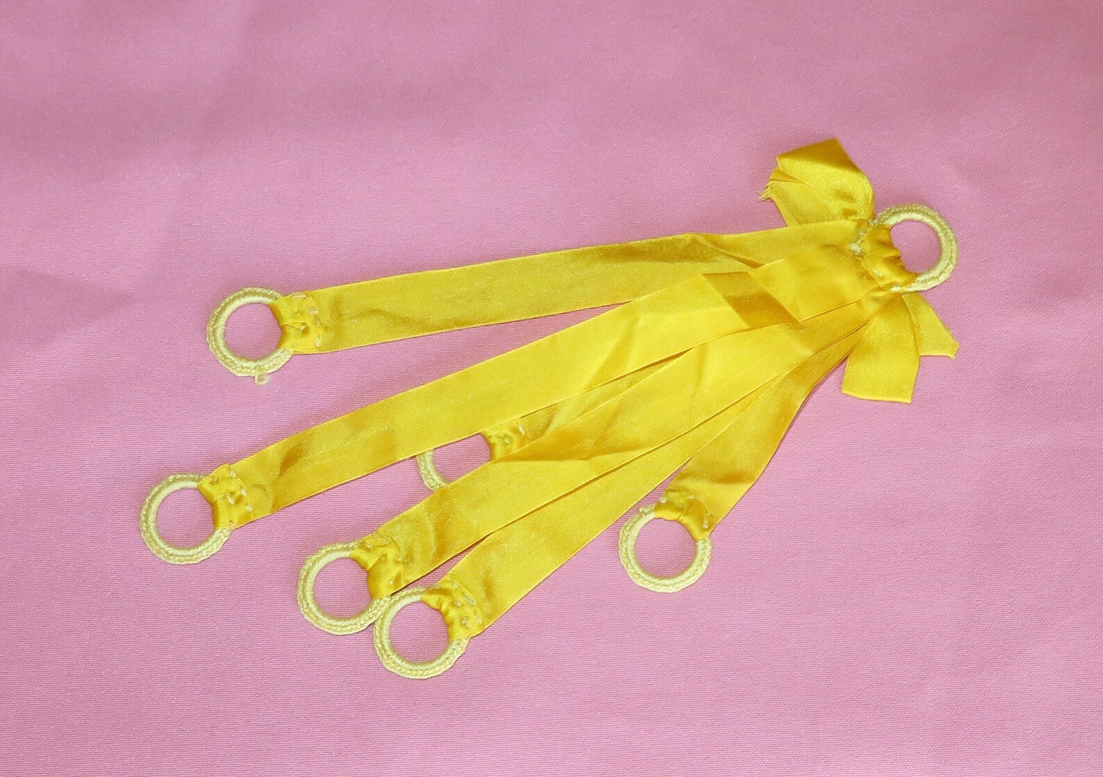 Antique Gold Silk Ribbon Sewing Chatelaine Six Ribbons and | Etsy