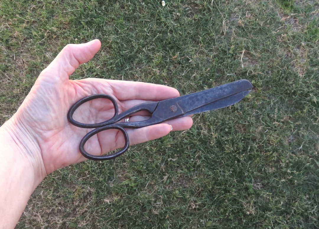 Antique Large Iron Scissors - Sanderson Brothers Sheffield England - 7 ...