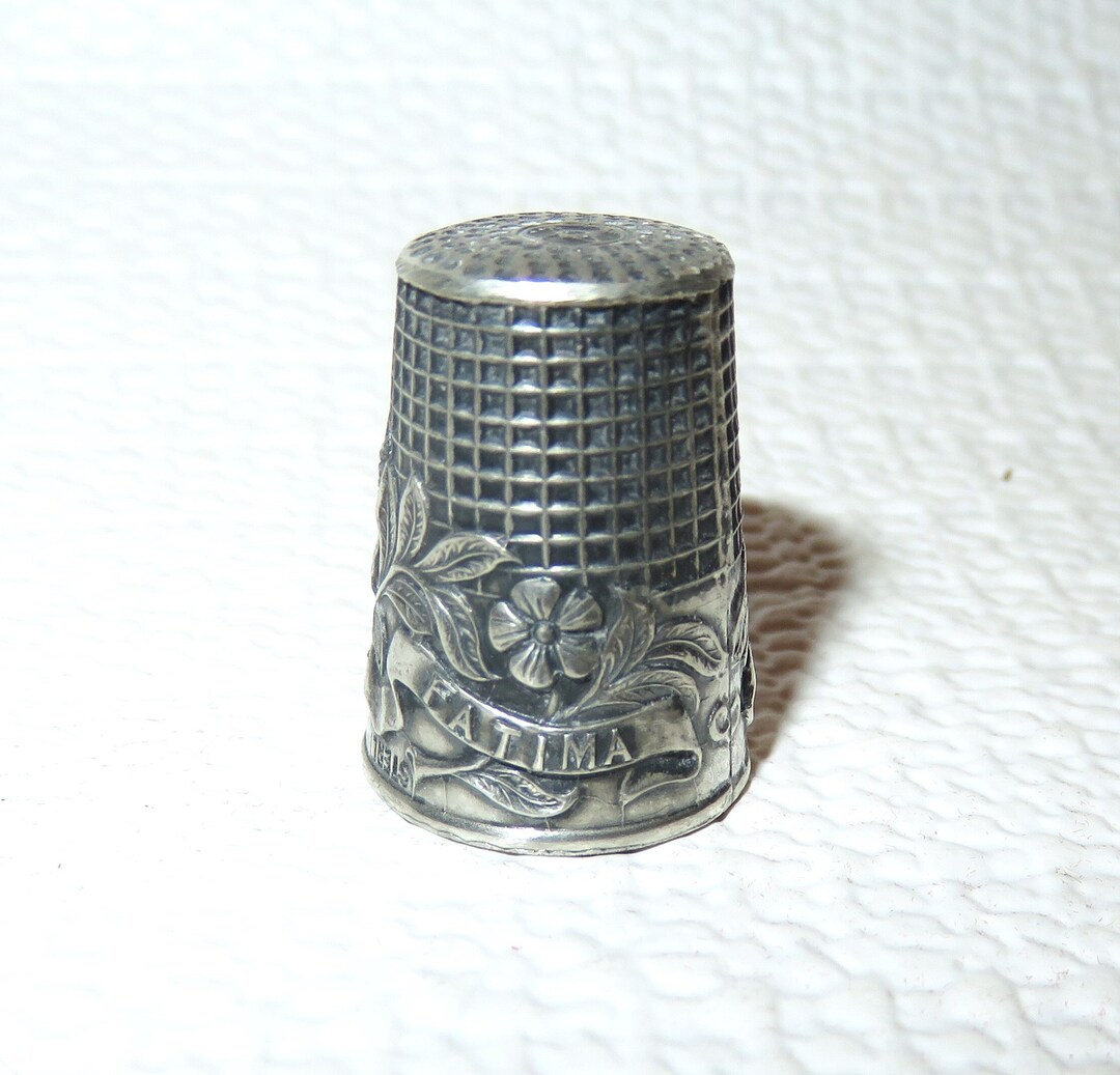 Vintage Sterling Silver Thimble - Remembrance of Our Lady of Fatima ...