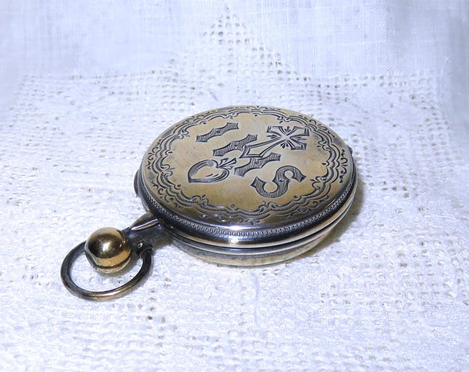 Antique Sterling Silver Holy Communion Pyx - Communion Host Eucharist ...