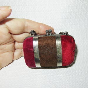 Antique Velvet Fashion Doll Purse - Valise Style Coin Purse - Victorian ...