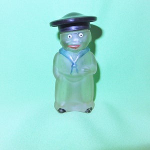 Antique Frosted Glass Figural Sailor Cologne Perfume Scent Bottle ...