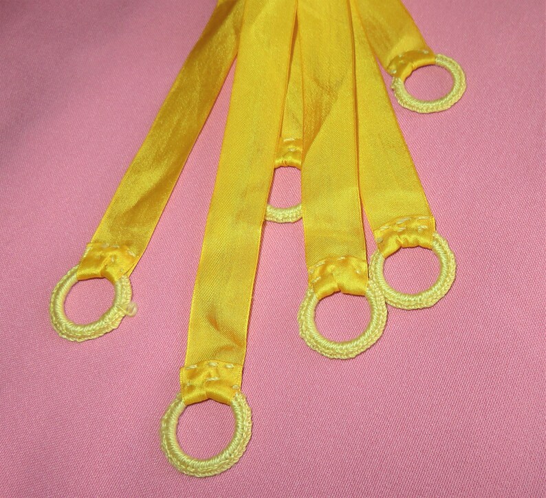 Antique Gold Silk Ribbon Sewing Chatelaine Six Ribbons and | Etsy