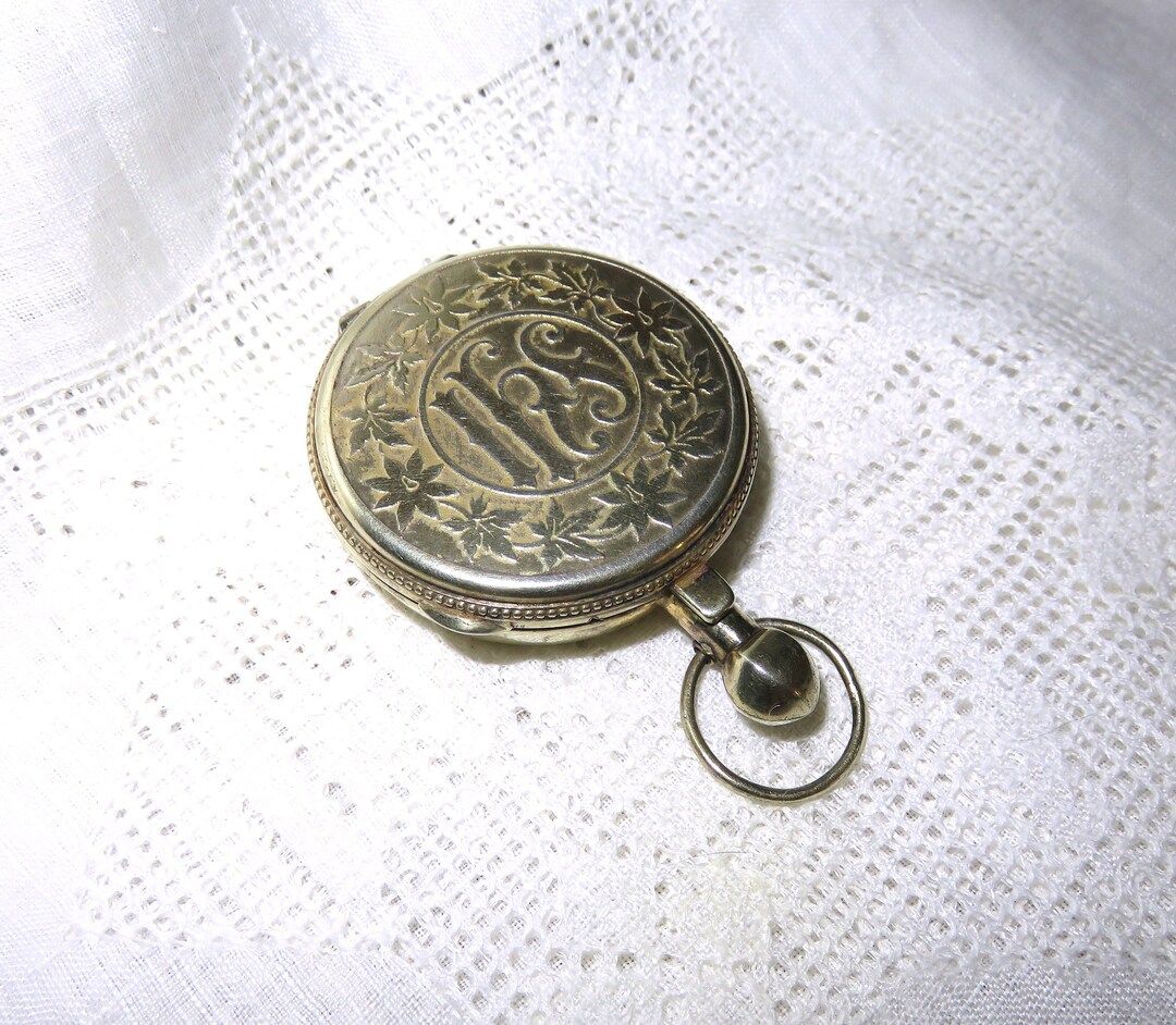 Antique Sterling Silver and Gold Wash Holy Communion Pyx Communion Host ...