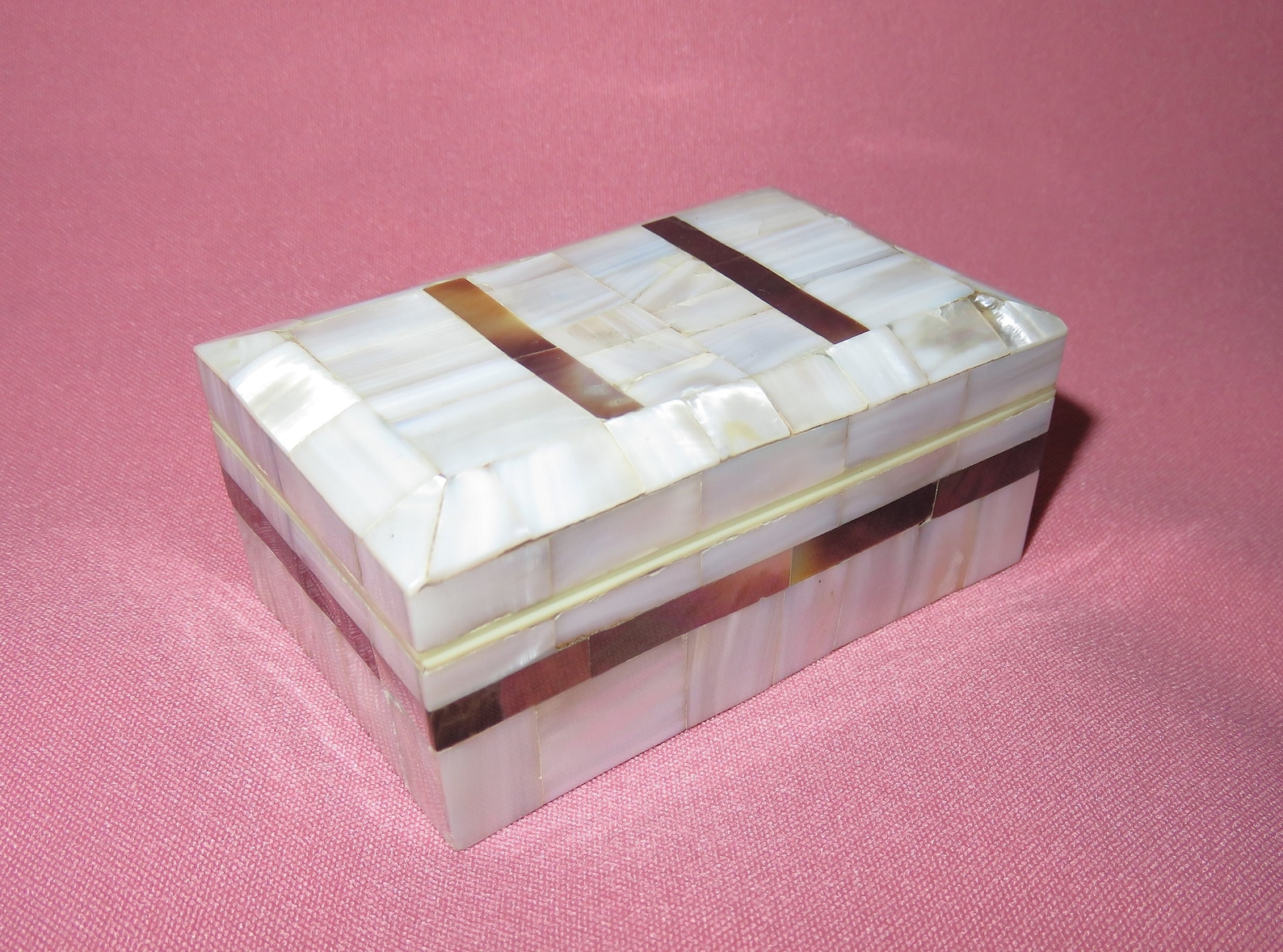 Antique Victorian Mother of Pearl & Abalone Shell Trinket Box ...