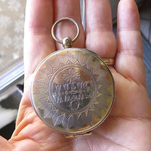 Antique Sterling Silver Holy Communion Pyx - Communion Host Eucharist ...