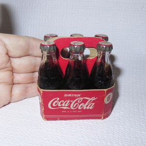 Antique Miniature Coca Cola Six Pack of Miniature Bottles in Bill's ...