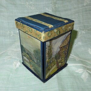 Victorian Fold Out Sewing Box - Scissors & Sterling Silver Thimble ...