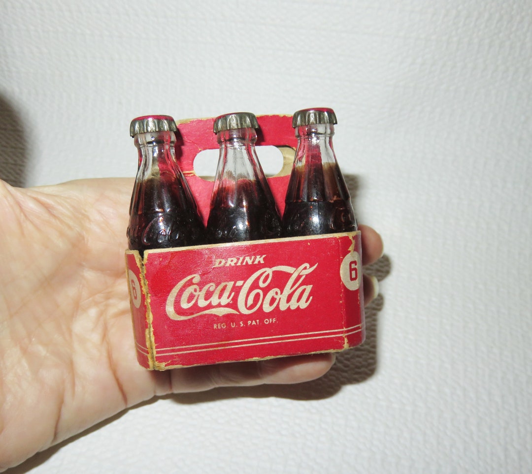 Antique Miniature Coca Cola Six Pack of Miniature Bottles in Bill's ...