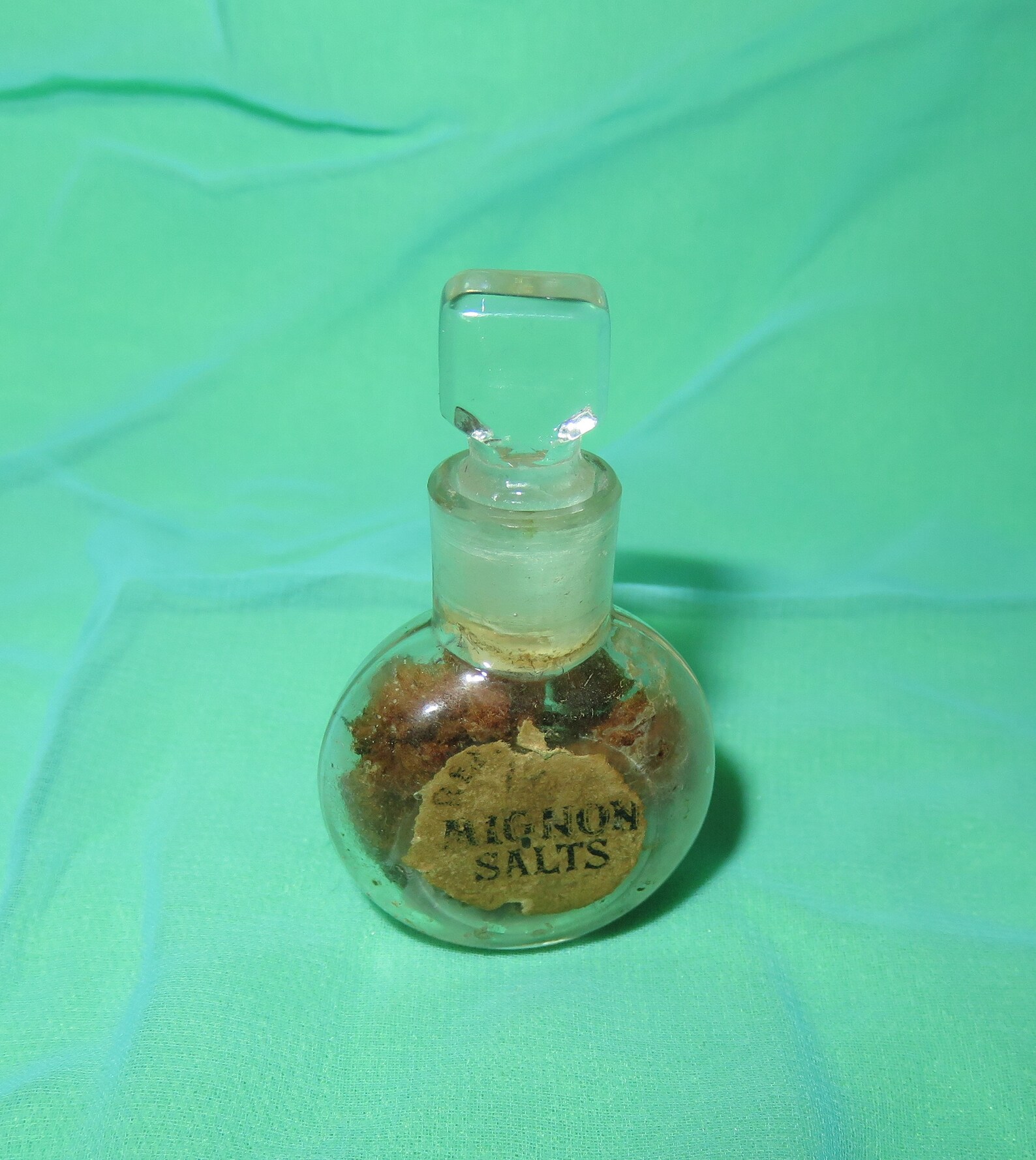 Antique Small Clear Glass Smelling Salts Bottle & Ground Glass - Etsy