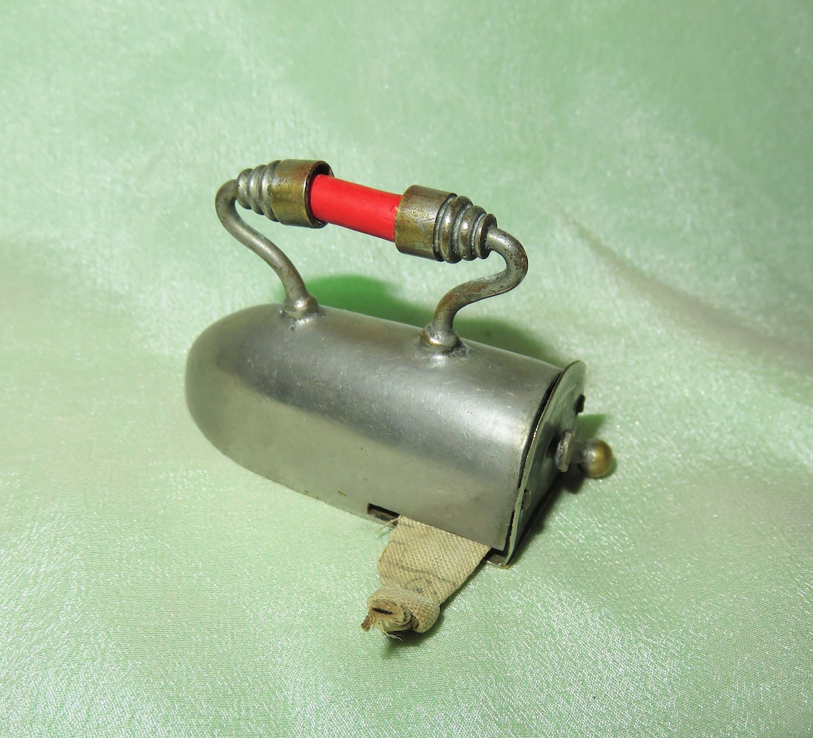 Antique Figural Metal Sad Iron Sewing Tape Measure Wood | Etsy