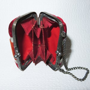 Antique Velvet Fashion Doll Purse - Valise Style Coin Purse - Victorian ...