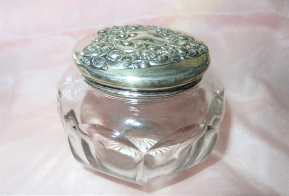 Vintage Powder Jar Silver