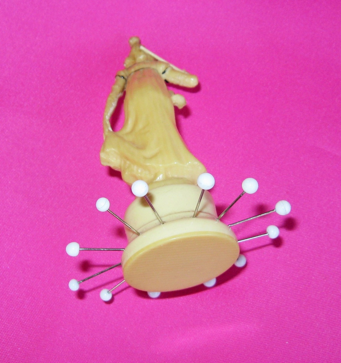 Rare Antique Celluloid Lady Sewing Pin Keep Holder Stand & 12 - Etsy