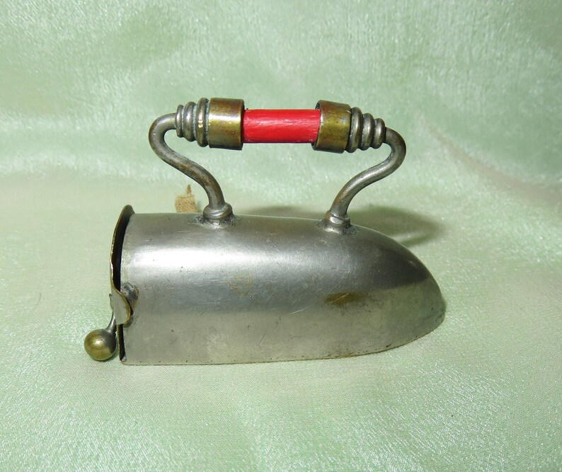 Antique Figural Metal Sad Iron Sewing Tape Measure Wood - Etsy