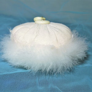 Antique Victorian Swan's Down Powder Puff French Swansdown Feather ...