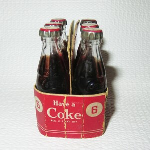 Antique Miniature Coca Cola Six Pack of Miniature Bottles in Bill's ...