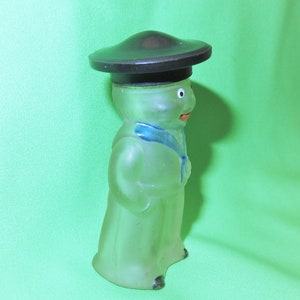 Antique Frosted Glass Figural Sailor Cologne Perfume Scent Bottle ...